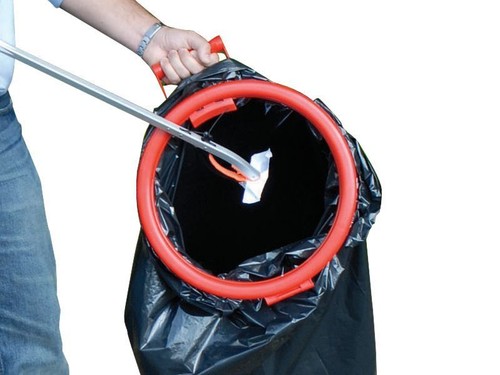 HANDY HOOP RING SACK BIN REFUSE GARBAGE BAG HOLDER PLASTIC WITH HANDLE ...