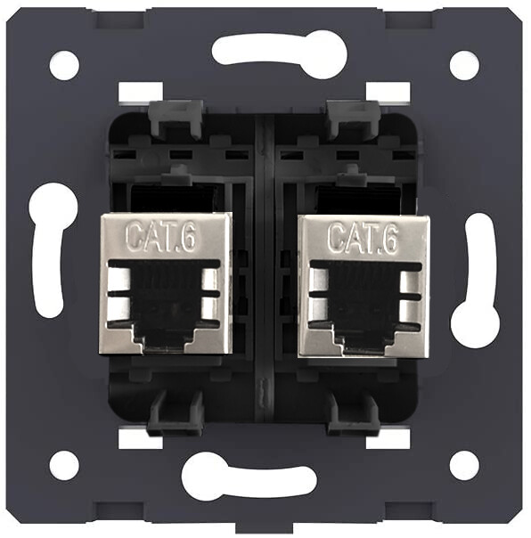 LIVOLO Innenleben 2x RJ45 Netzwerkdose CAT6 DURCHGANG Patch-Patch 2ND ...