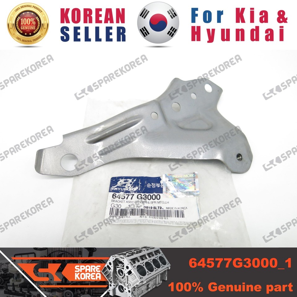 Genuine/OEM 64577G3000 BRACKET ASSY-FENDER & BPR MTG,LH for Hyundai/Kia ...