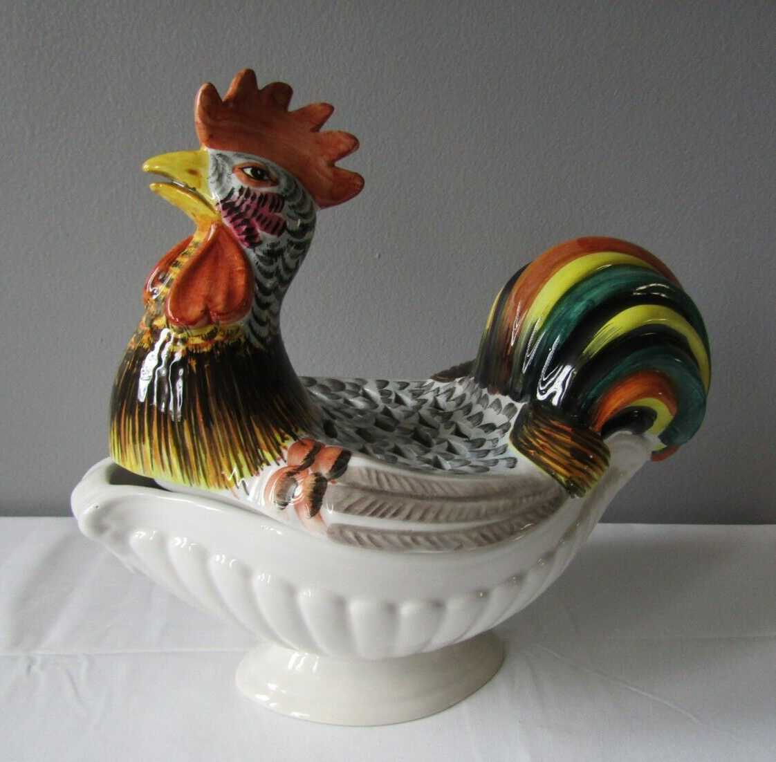Vintage Wright Kay & Co. Porcelain Rooster Potpourri Dish Made in Italy ...