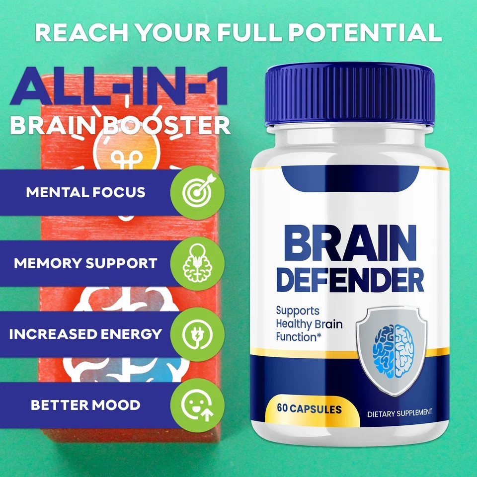 Brain Defender Memory & Brain Support Capsules, Advanced Formula - 5 ...