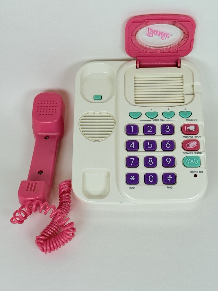 Barbie Super Talking Phone Answering Machine 1996 Tested And Working ...