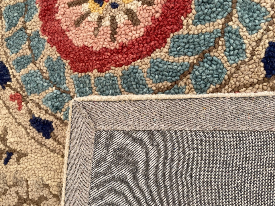 WOOL RUG HANI FLORAL MULTICOLOURED DUNELM, 5FT X 7.5FT, 160 x 23CM EX ...