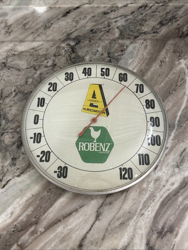 Vintage Robenz Aureomycin Poultry Eggs Chicken Thermometer Feed Co Rare ...