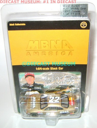 WARD BURTON #22 MBNA AMERICA PONTIAC DIECAST 1997 RARE | eBay