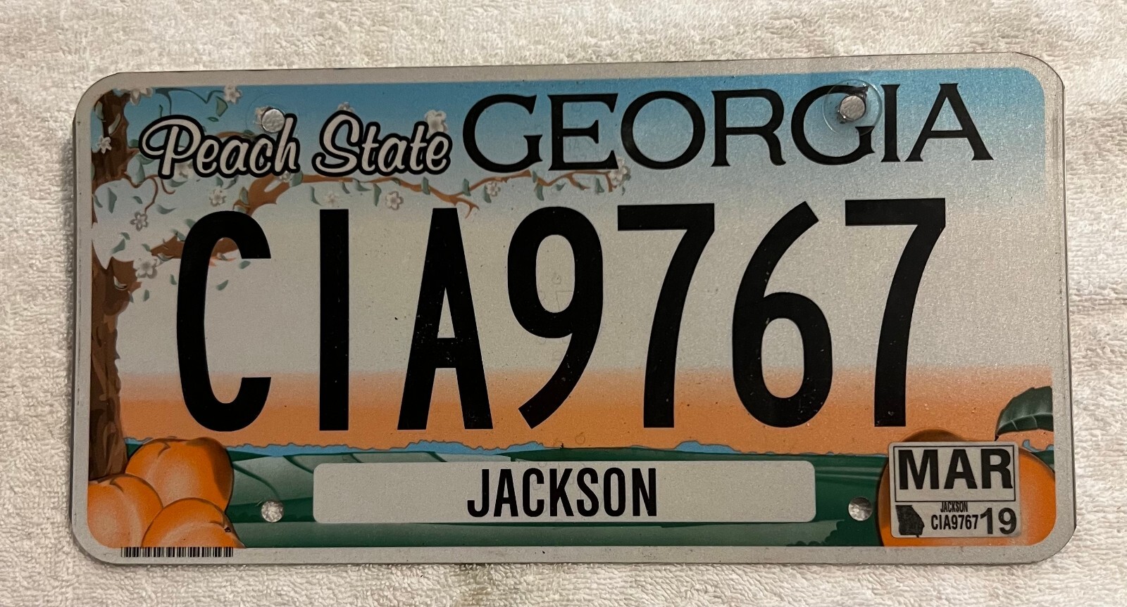 LICENSE PLATES GEORGIA CIA 9767 2019 JACKSON | eBay