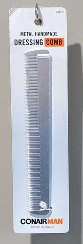 Conair Man Metal Handmade Dressing Comb Silver Color 7" Total Length | eBay