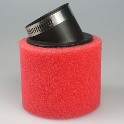 48mm Dual Foam Pod Air Filter Angled Fitting for Dirt Bikes/Quad Bikes ...