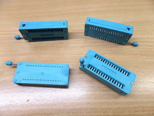 4x 32pin ZIF socket for DIL ICs Textool Zero Insertion Force wide | eBay