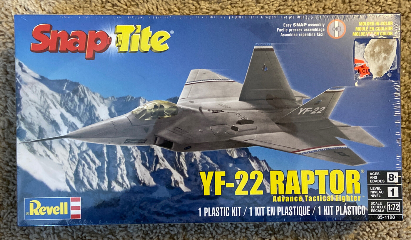 Revell Snap Tite YF-22 ‘Raptor’. 1/72. #85-1198. | eBay