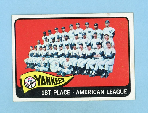 1965 Topps #513 New York Yankees Team Baseball Card EX+ - Ex/Mt app lt ...