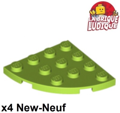 Lego 4X Round Plate Corner Quarter Circle 4X4 Lime Green 30565 | eBay