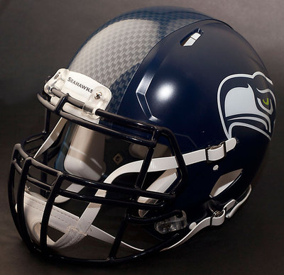 *CUSTOM* SEATTLE SEAHAWKS NFL Riddell Full Size SPEED Football Helmet ...