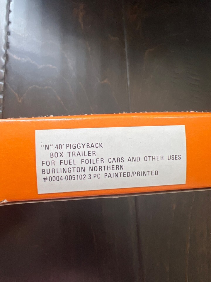 Con-Cor N Scale 40' Piggyback Box Trailer for Fuel Foiler Cars ...