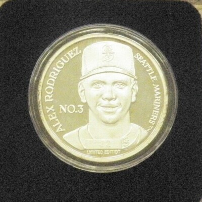 ALEX RODRIGUEZ MARINERS 999 SILVER ROUND ENVIROMINT 1996 ALL-STAR GAME ...