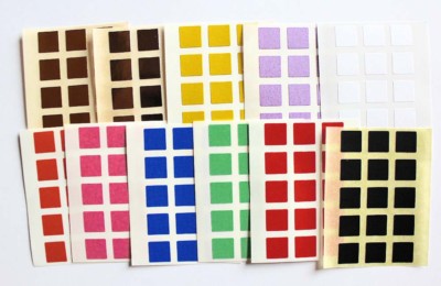 10mm Square Shape Coloured Stickers Adhesive Labels | eBay