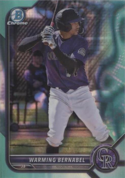 2022 Bowman Draft - Chrome Warming Bernabel #BDC-179 Aqua Lava ...
