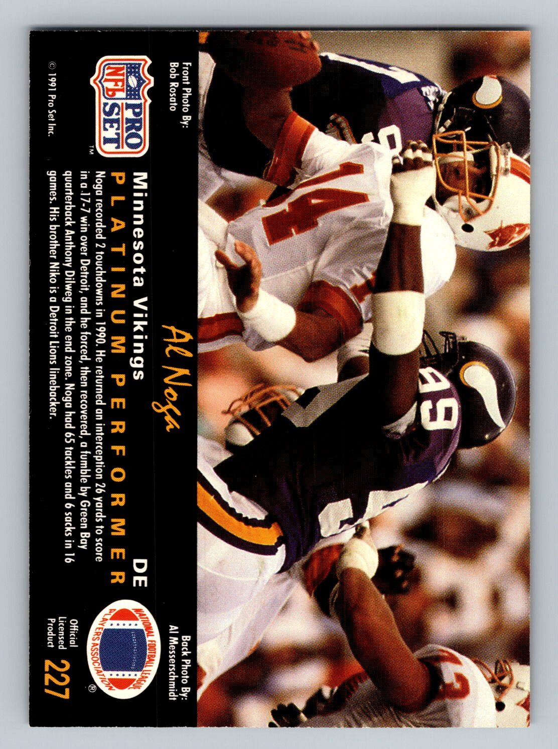 1991 Pro Set Platinum - #227 Al Noga for sale online | eBay