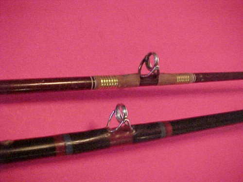 NICE PAIR OF 2 VINTAGE CUSTOM MADE 30 TO 60# CLASS CONVENTIONAL FISHING ...
