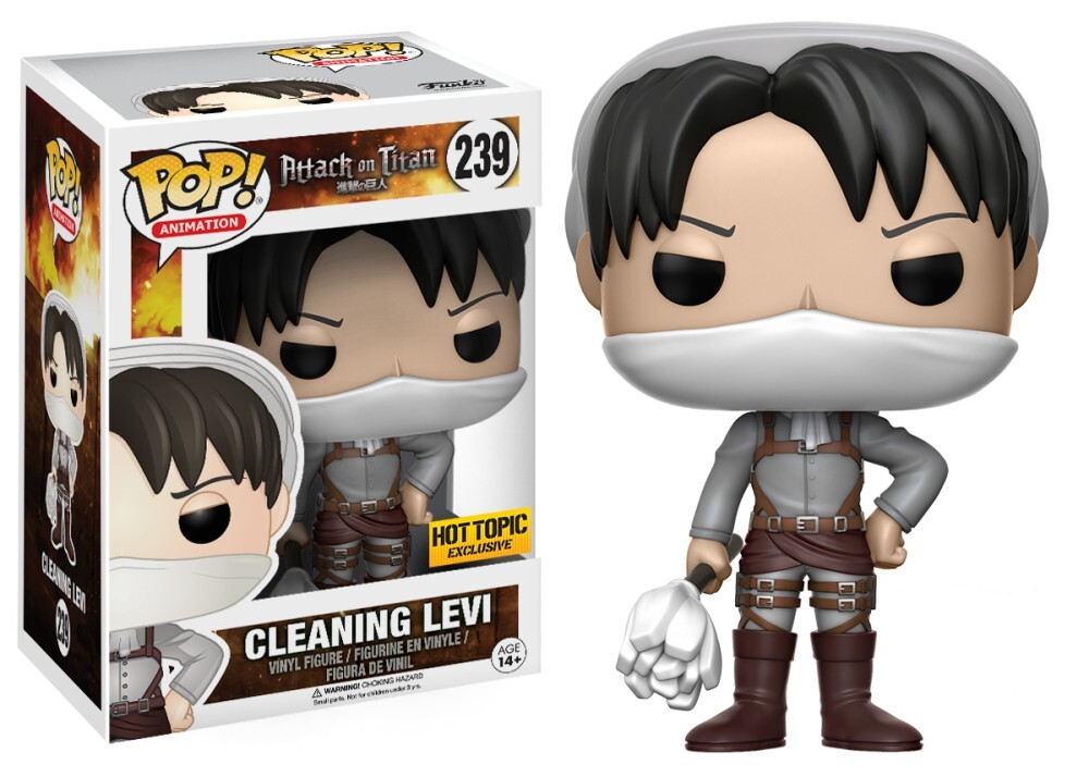 Funko POP! Animation Anime Attack on Titan SNK Cleaning Levi #239 Vinyl ...