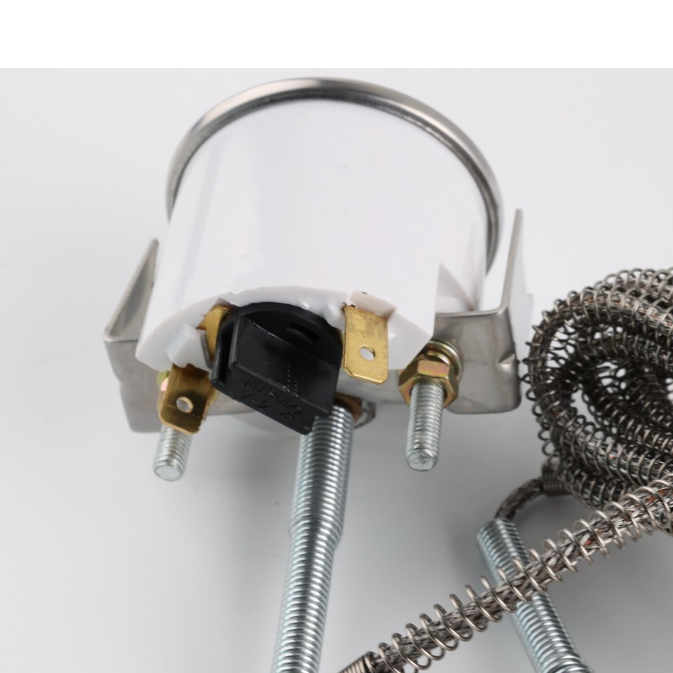 2" 52mm Mechanical Pointer Black Face +Sensor Water Temp Temperature ...