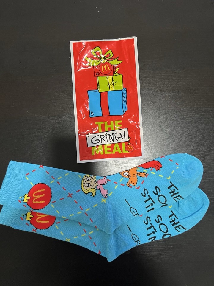 McDonald’s The Grinch Meal Blue Socks Christmas New | eBay