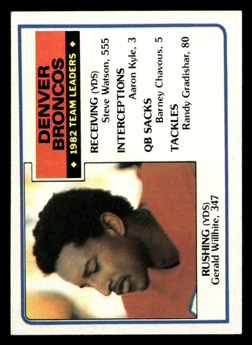 1983 Topps Gerald Willhite #260 Denver Broncos | eBay