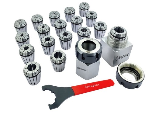 ER32 Collet Chuck Block Adapter With 18 pcs Range 3/32" -5/32" Collets ...