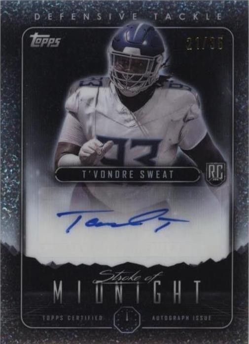 2024 Topps Midnight - Stroke of Midnight Autographs T'Vondre Sweat #SMA ...