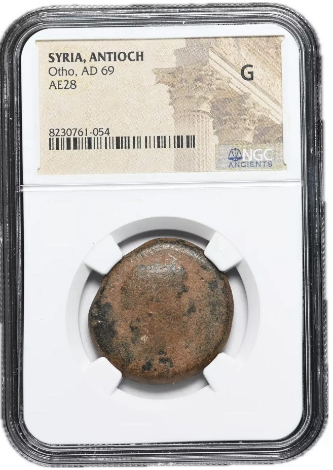 HUGE Otho, AD 69 AE Bronze Antioch Coin, Roman Empire, NGC, Year Of 4 ...