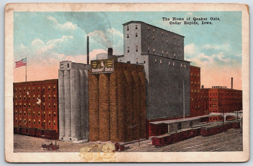 Antique Postcard - Home of Quaker Oats - Cedar Rapids Iowa - IA | eBay
