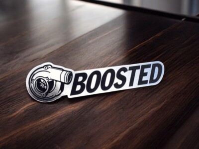 Turbo “Boosted” Emblem Fender Trunk Car Badge Sticker Decal | eBay
