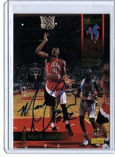 1995 Signature Rookies Draft Day - Mark Davis #9 Authentic Signatures ...