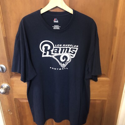 LA Rams Shirt Adult XXL Vintage Short Sleeve NFL Football Majestic ...