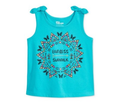 Epic Threads Girls Graphic Print Endless Summer Tank Top Teal Size 4T ...