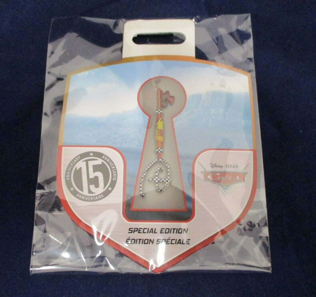 Disney Pixar Cars 15th Anniversary Key Pin Special Edition New in ...