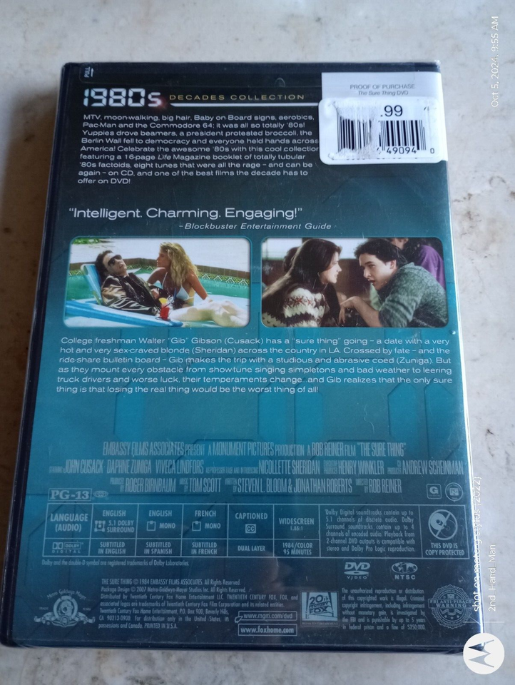 NEW SEALED 1980S 2007 THE SURE THING DVD | eBay