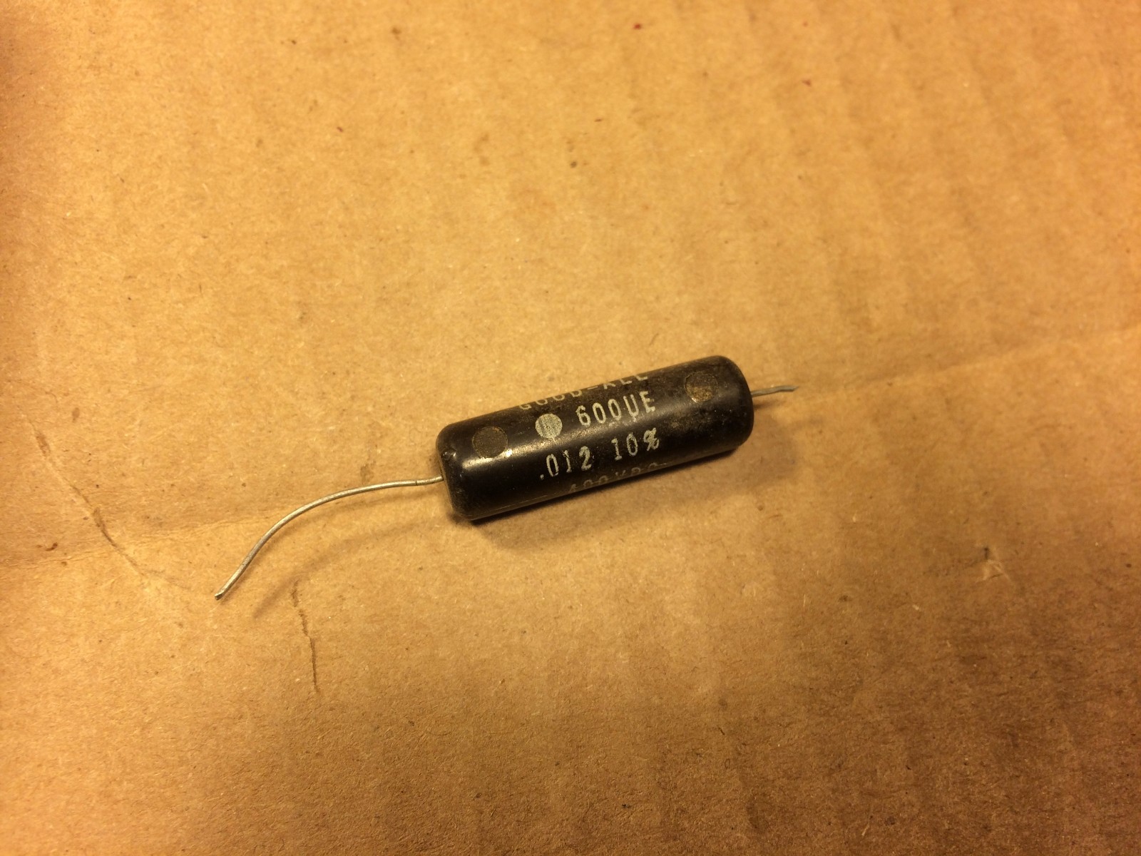 Vintage Good-All .012 uf 400v Capacitor 600UE .01 Tone Cap TESTS GOOD ...
