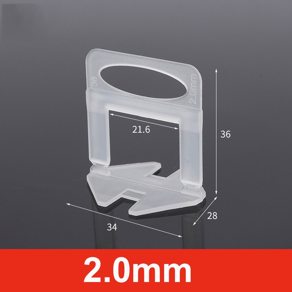 1000pcs 2mm Tile Leveling Spacer System Tool Clips Wedges Flooring UK ...