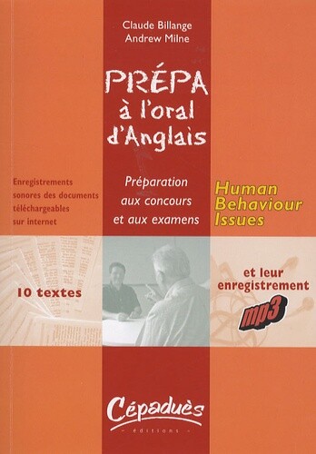 Human Behaviour Issues- Prepa a l'Oral d'Anglais - Preparation aux Concours et a | eBay