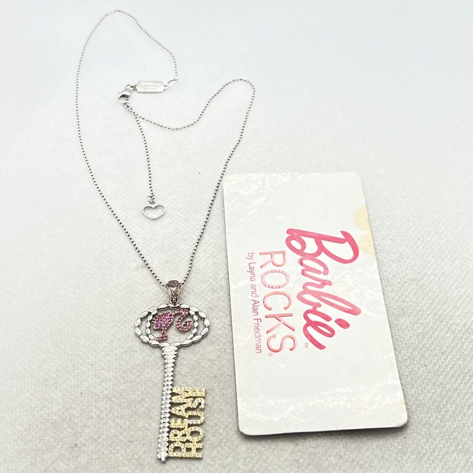BARBIE ROCKS DREAM HOUSE 18K Gold & 925 Silver Chain Necklace Charm ...