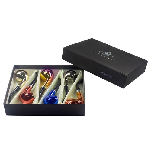 6 Pack Metal Look Smoking Pipe Tobacco Cigarettes Cigar Pipes Enchase ...