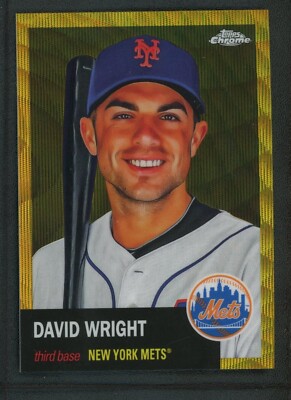 2022 DAVID WRIGHT 13/50 TOPPS CHROME THIRD BASE WAVE GOLD | eBay