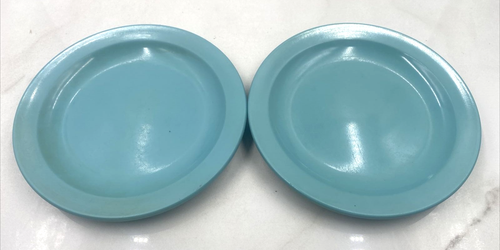 Vintage Boonton SALAD Plates Melamine Boontonware 7” 105-7 Blue Set Of ...