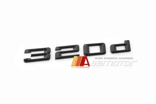 Gloss Black 320d Trunk Emblem Badge Letter fits BMW 3-Series E30 E36 ...