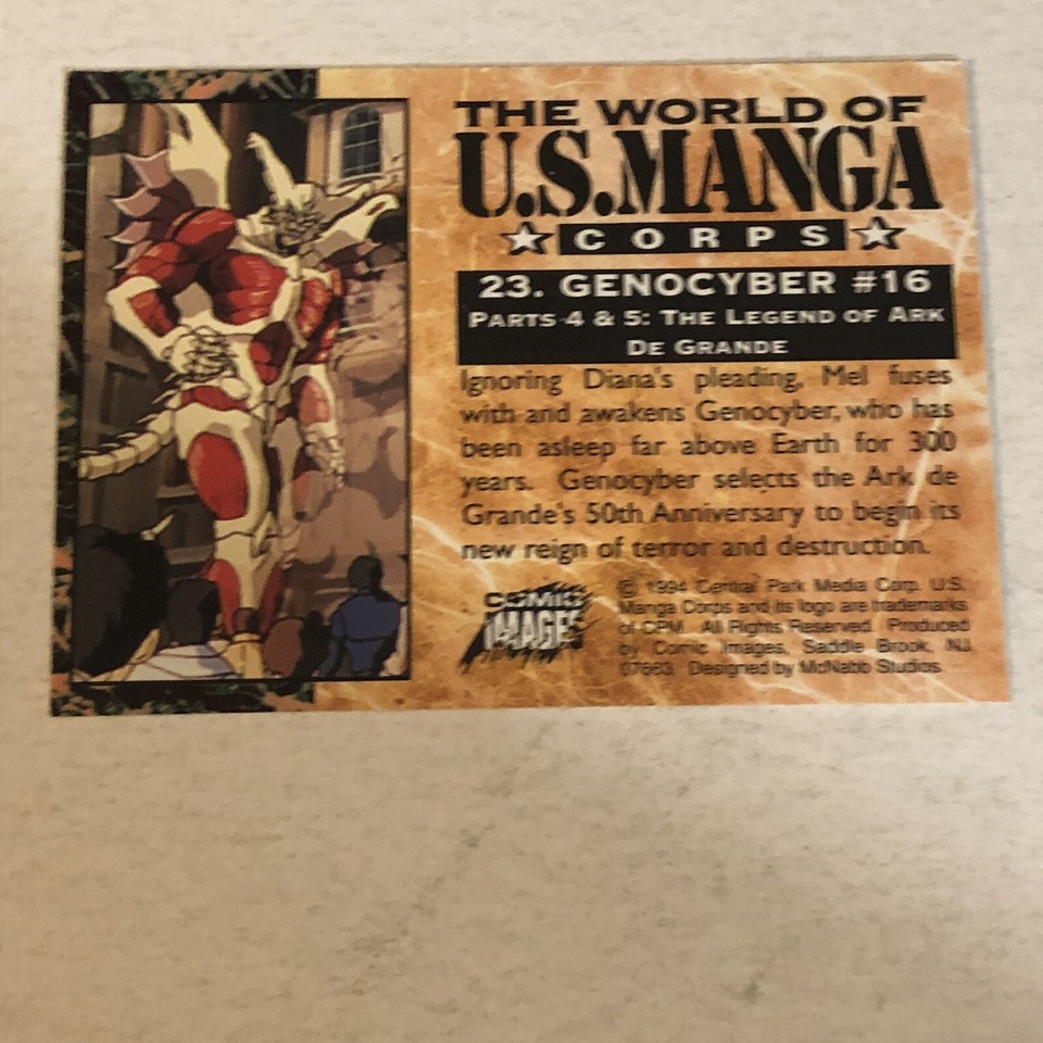 World Of U.S. Manga Corps Trading Card #16 Genocyber | eBay