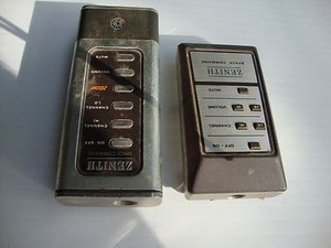Pair of Vintage old Zenith Space Command tv remote control Early ...