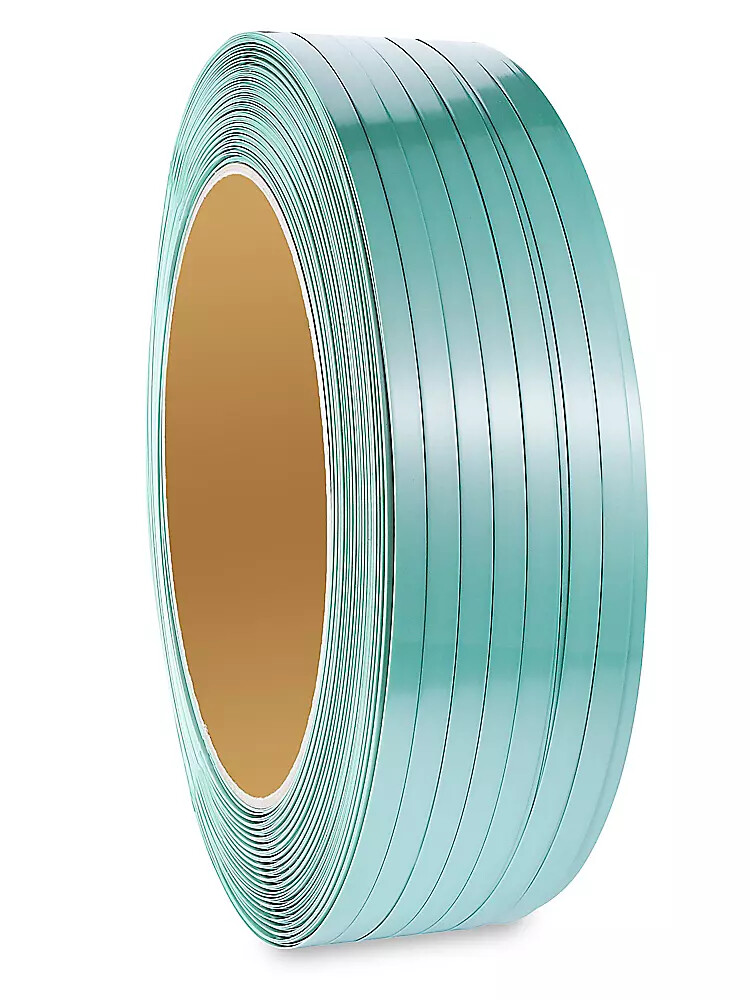 NEW POLYESTER STRAPPING - 5⁄8" x .03" x 4,430' - 16"x6" Core - Green ...