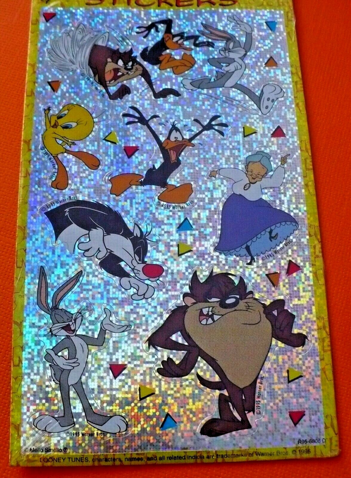 MELLO SMELLO LOONEY TUNES STICKERS 1 SHEET 8 STICKERS SEALED TAZ DAFFY ...