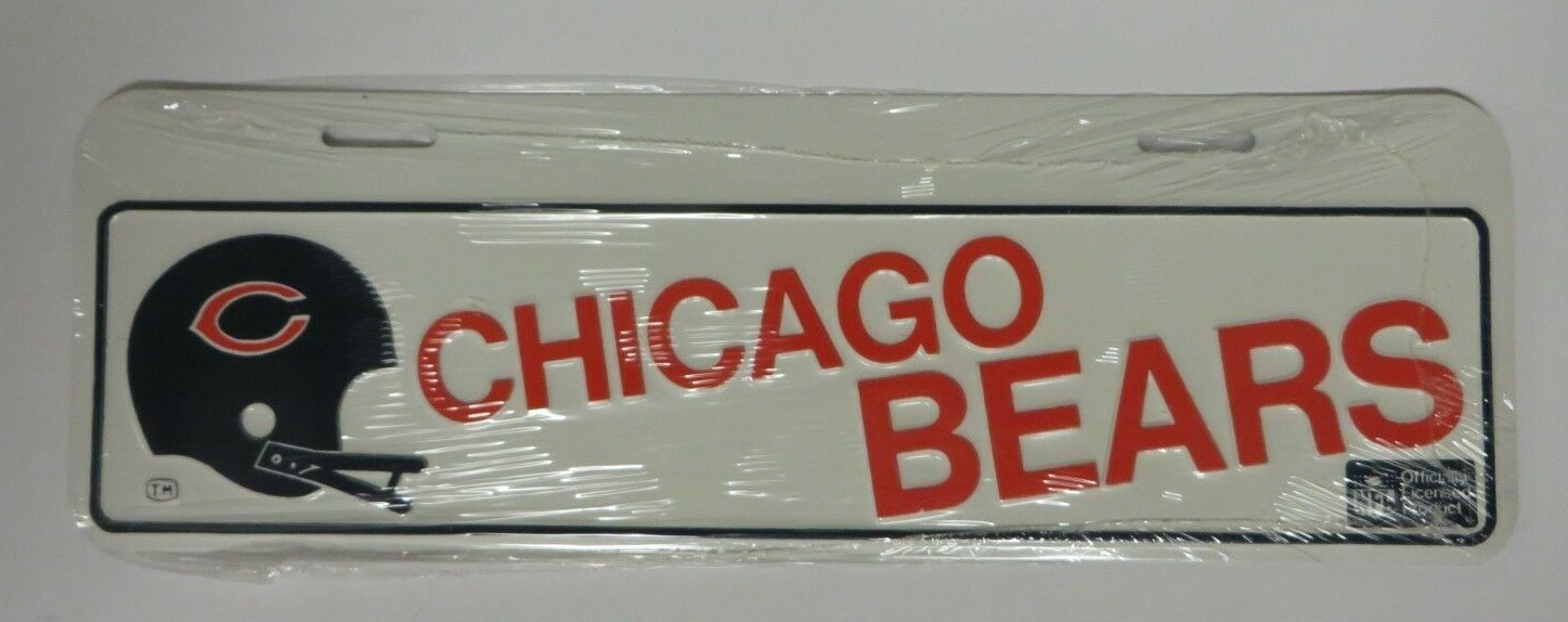 Vintage CHICAGO BEARS License Plates 12" x 4" NEW Official Licensed NFL ...
